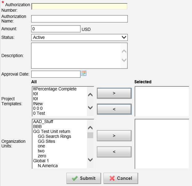 Project Authorization Manager